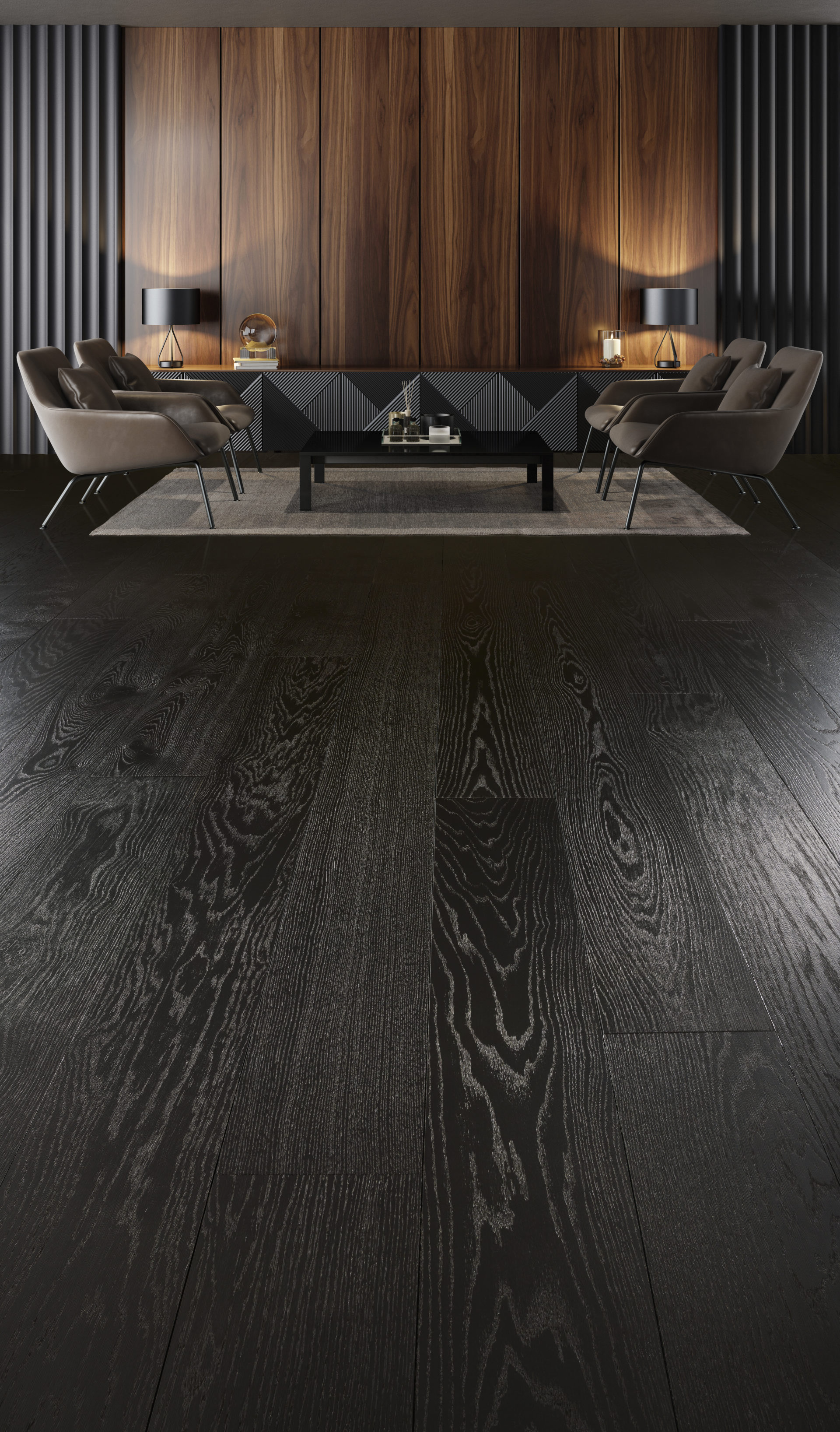 Carbone parquet floor - Design Parquet
